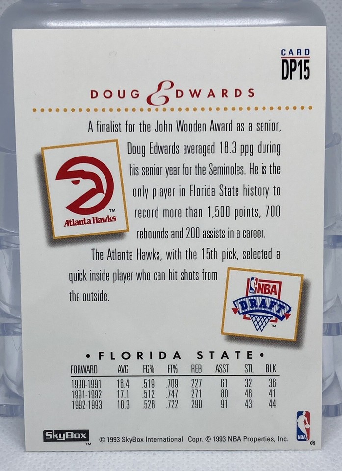 1993-94 Skybox Premium Draft Picks Doug Edwards #DP15 Rookie RC | eBay