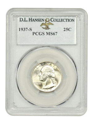 1937-S 25C PCGS MS67 ex: D.L. Hansen - Washington Quarter - Registry ...