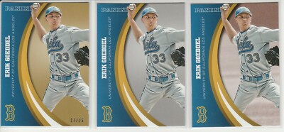 ERIK GOEDDEL 2015 UCLA PANINI RAINBOW LOT (3) #42 GOLD PARALLEL SERIAL ...