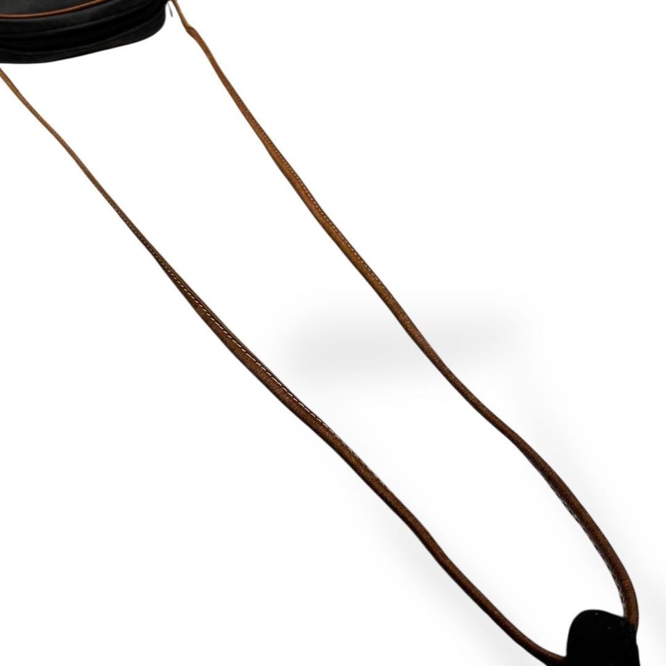Longchamp PVC leather shoulder bag with embossed logo and crossbody ...