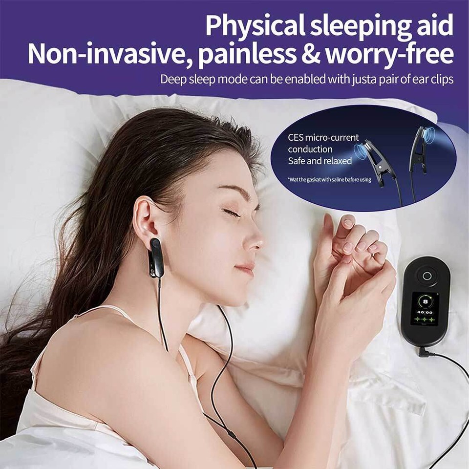 Advanced CES Sleep Aid Device, Vagus Nerve Stimulation Device w/ Ear ...