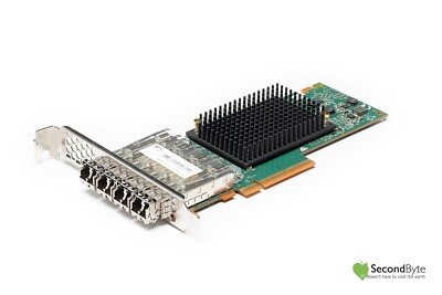 IBM Quad Port 16GB PCIe Fibre Channel Adapter 00WY983 with 4x 16GB SFPs ...