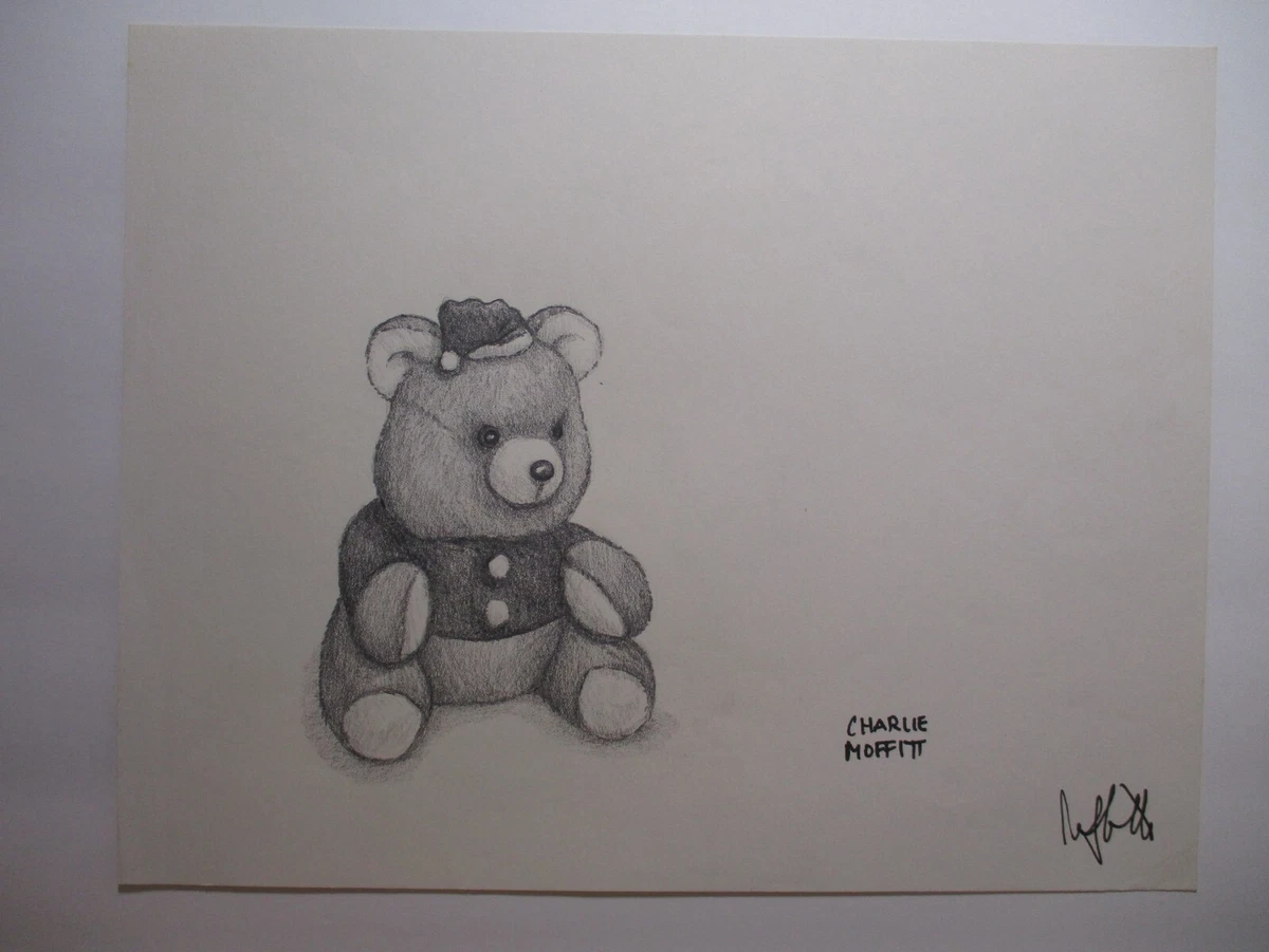 Cute Teddy Bear Pencil Drawing