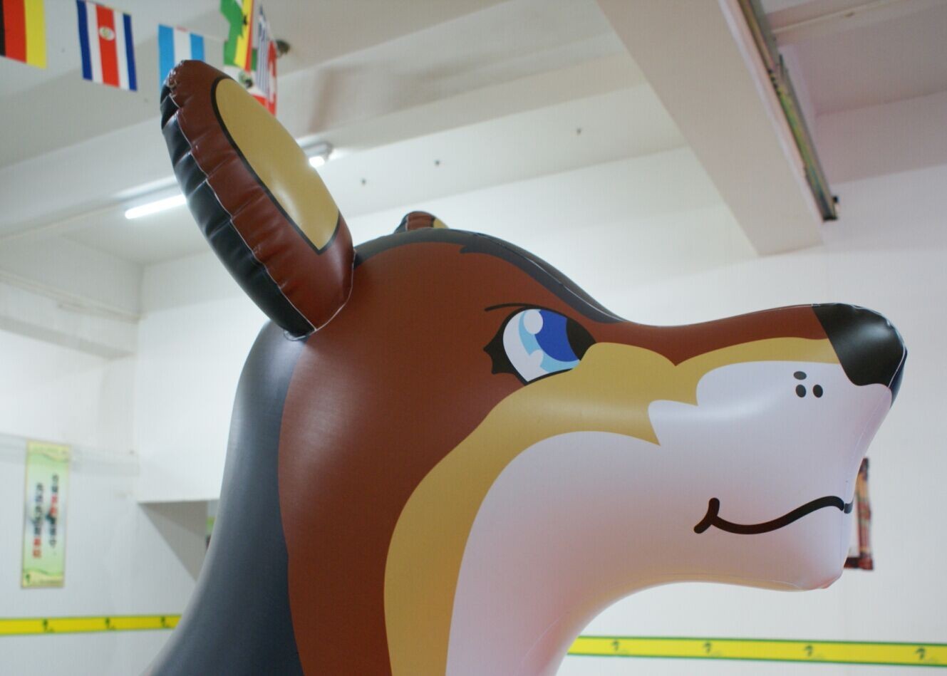 can withstand 300 pounds of body weight Inflatable wolf Size 6.56 ft ...