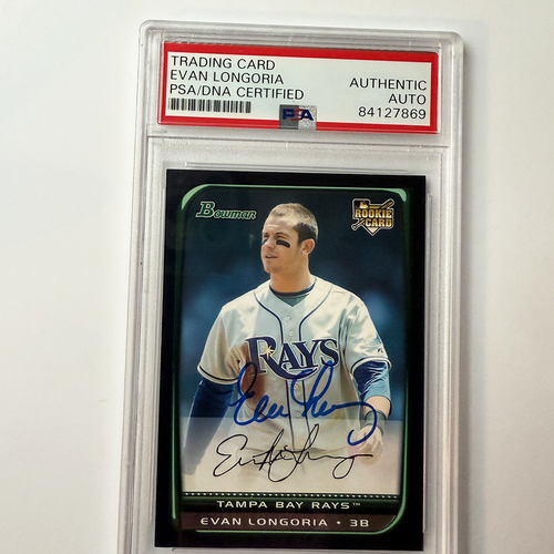 Evan Longoria Signed 2008 Bowman #BDP27 Rookie PSA Auto Authentic | eBay