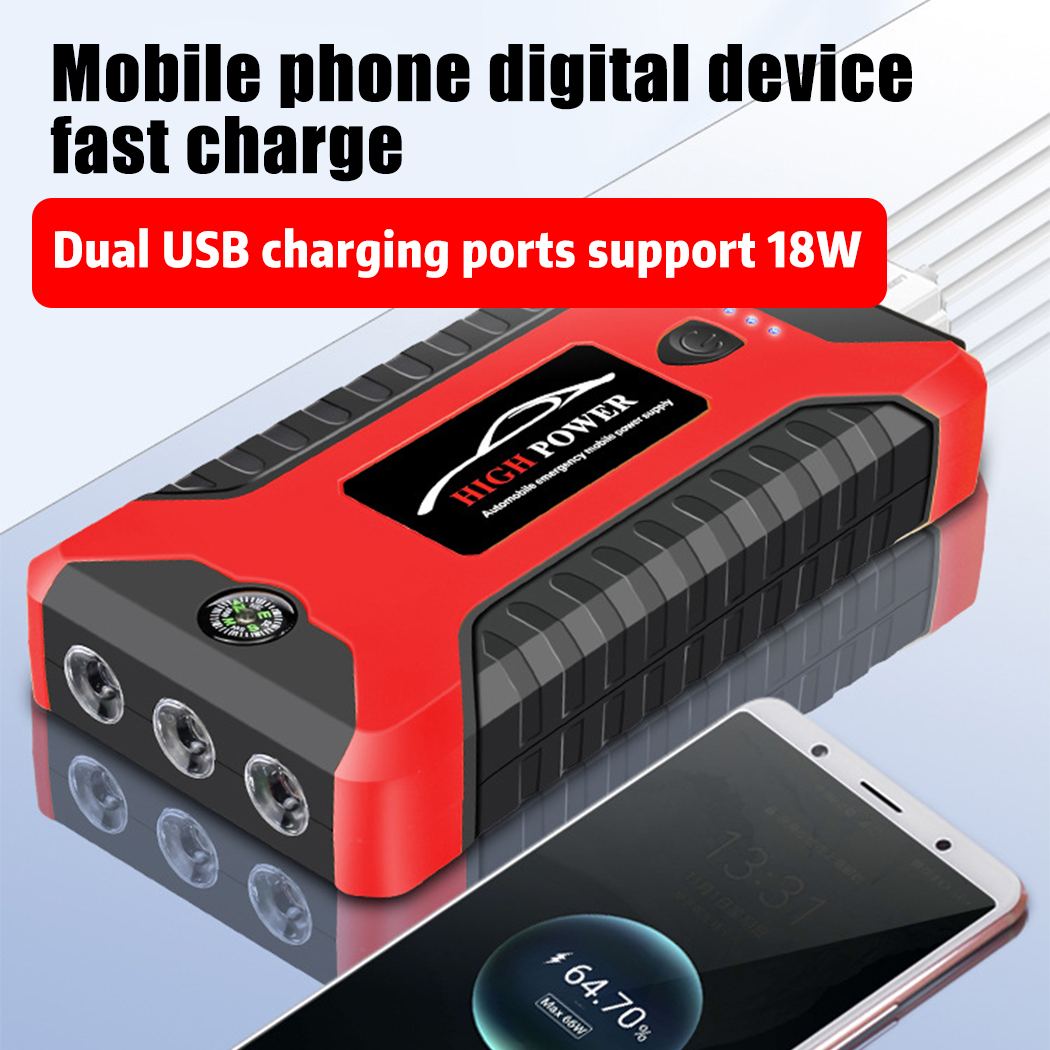 Car Jump Starter Portable 12 Volt Car battery Heavy duty high booster ...