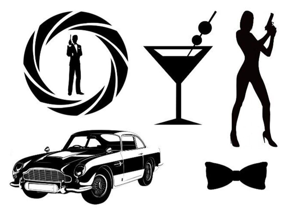 James Bond Martini Silhouette
