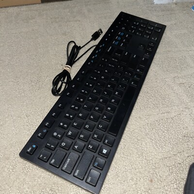 Dell KB216 WIRED Computer Keyboard Slim QWERTY KB216d Black Basic ...