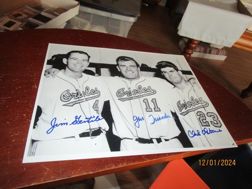 Chuck Estrada Gus Triandos & Jim Gentile Baltimore Orioles Signed ...
