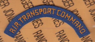 WWII USAAF USAF Air Force ATC Air Transport Command ~3.75" tab wool ...