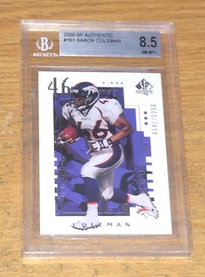 2000 SP Authentic #161 KaRon Coleman RC /1250 BGS 8.5 Old Label | eBay