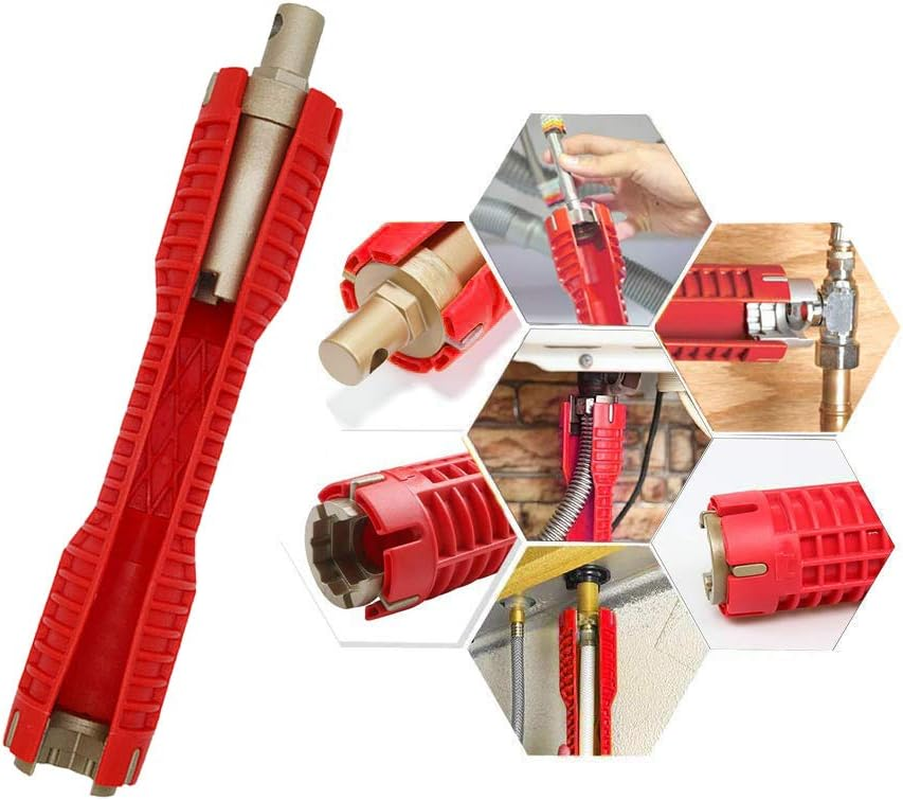 8-in-1 Multi-Purpose Faucet and Sink Installer Wrench Tool 313043661634 ...