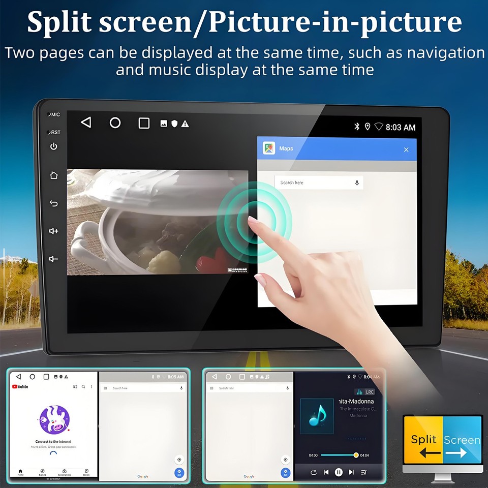 For 2015-2021 Ford Mustang Radio Upgrade Kit Car Stereo Carplay Android ...