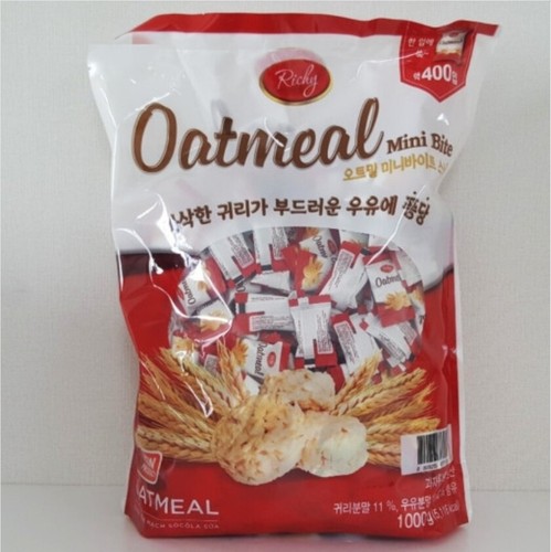 Richy Oatmeal Mini Bite 1000g Sweet Delicious Crispy Oat Snack Cracker ...