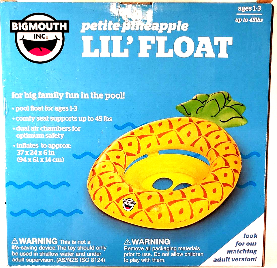 Petite Pineapple Lil Float Ages 1-3 comfy seat supports up to 45 lbs. | eBay
