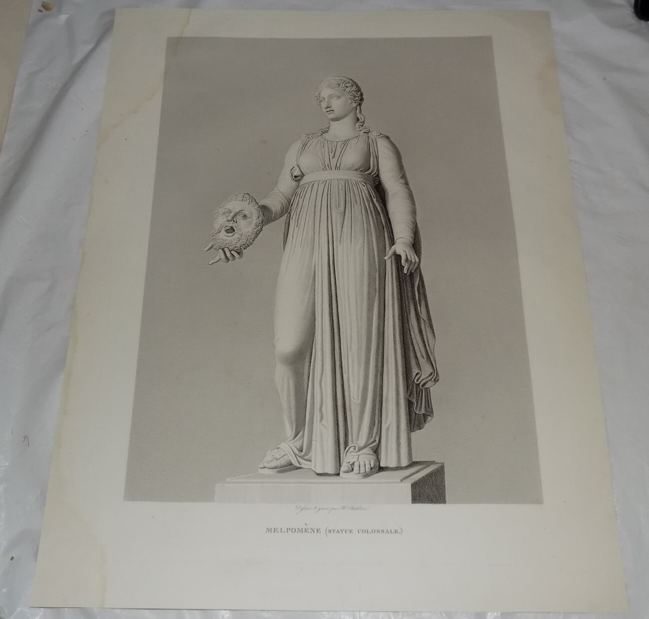 c1808 Antique Print/MELPOMENE, GODDESS OF ARTS AND SCIENCES, HOLDING ...