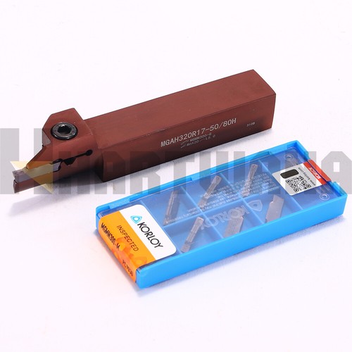 Lathe Grooving Holder Face Grooving Tool 50/80 With Carbide Inserts ...