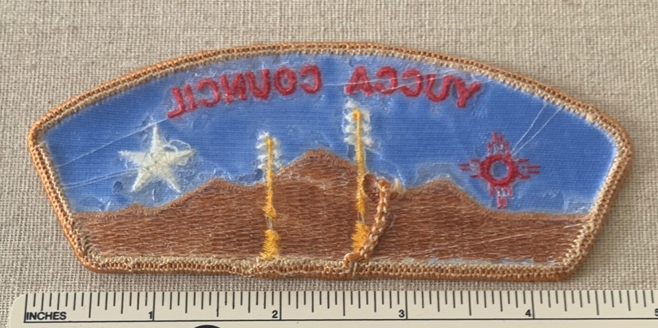 Vintage YUCCA COUNCIL Boy Scout Shoulder Strip PATCH BSA CSP TX Badge ...
