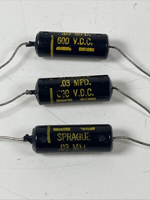 Sprague 3 Pack NOS Vintage .03 uf 1600v Buffer Capacitor | eBay