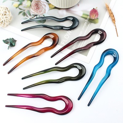 Women Hair Pin U Shaped Fork Stick French Fashion Hairstyle Twist Hair ...