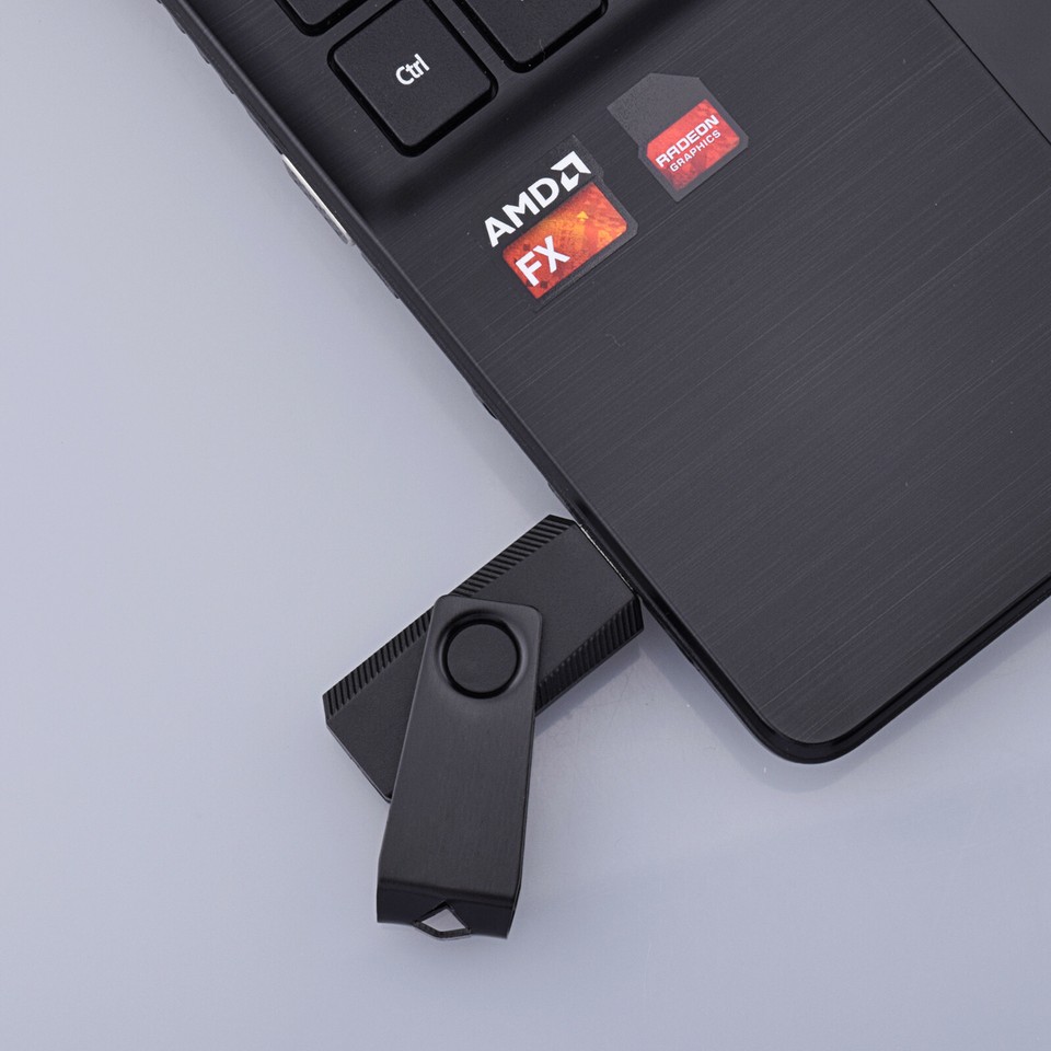 All Black 10-100pcs 16GB USB 2.0 Metal Swivel Flash Drives USB Memory ...