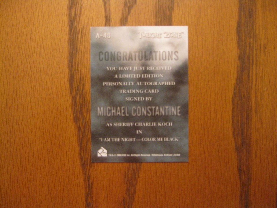 Signed Michael Constantine Limited Edition Card A-48 Rittenhouse ...