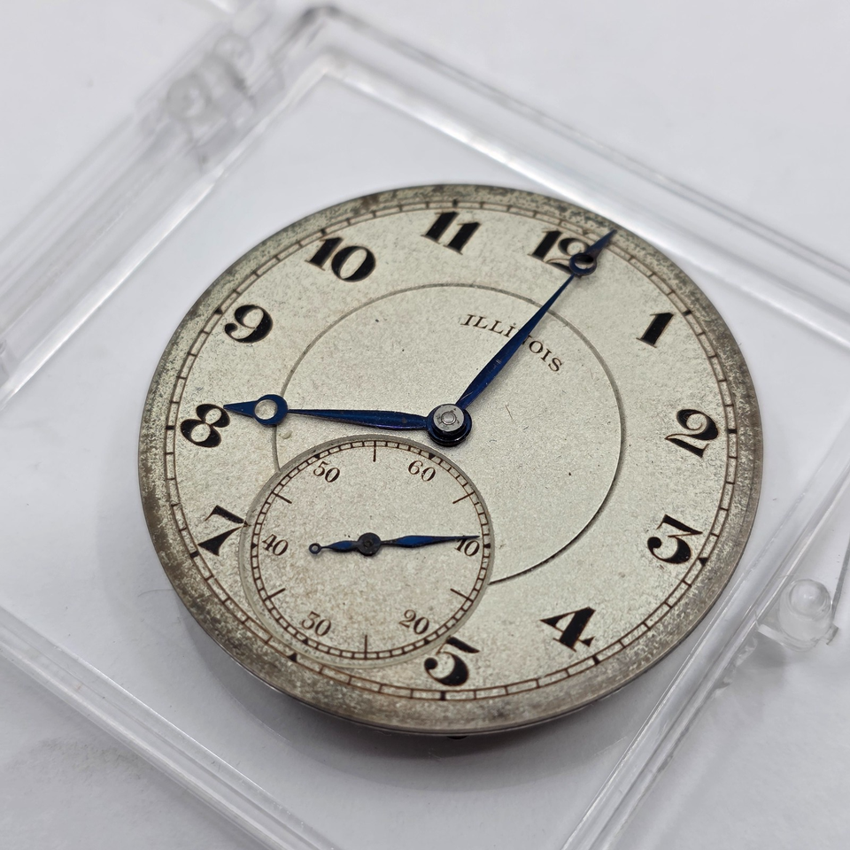 SCARCE Illinois "ILLINI" 23 Jewel 12s Pocket Watch Movement & Dial ...