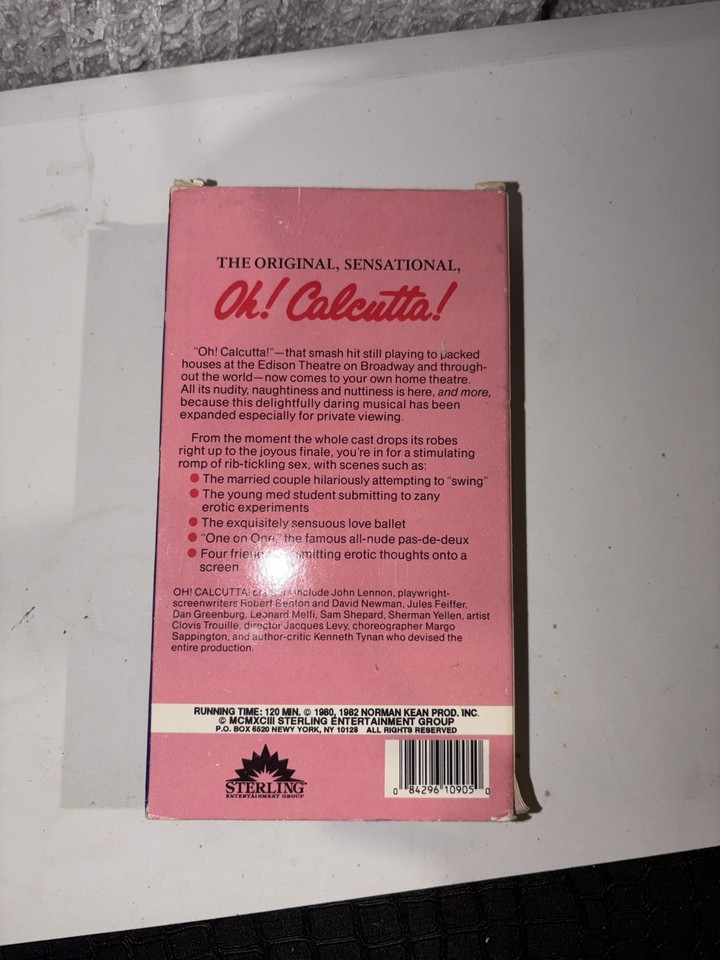 Oh , Calcutta VHS Video Broadways Funniest Erotic Musical 1982 Video ...