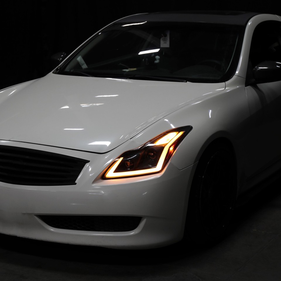 Upgrade Smoked Projector HID Headlights For Infiniti G37 Q60 2d Coupe ...