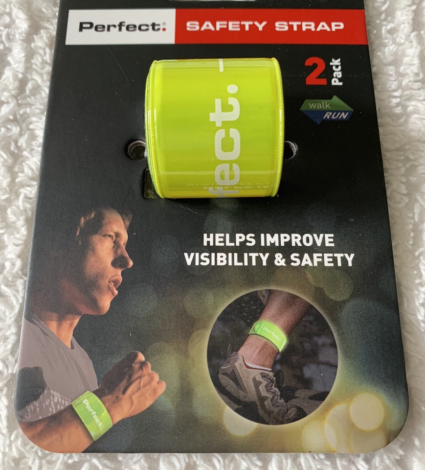 PERFECT: REFLECTIVE SAFETY STRAPS 2 PACK 1 SIZE FITS ALL ARM BAND WALK ...