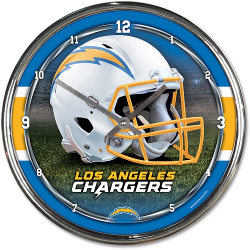 Los Angeles Chargers NFL Chrome Wall Clock - AB09TBCZSKC6 | eBay