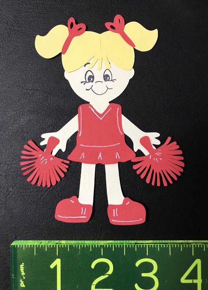 Cricut Cheerleader Girl Die Cut Paper Scrapbook Embellishment | eBay