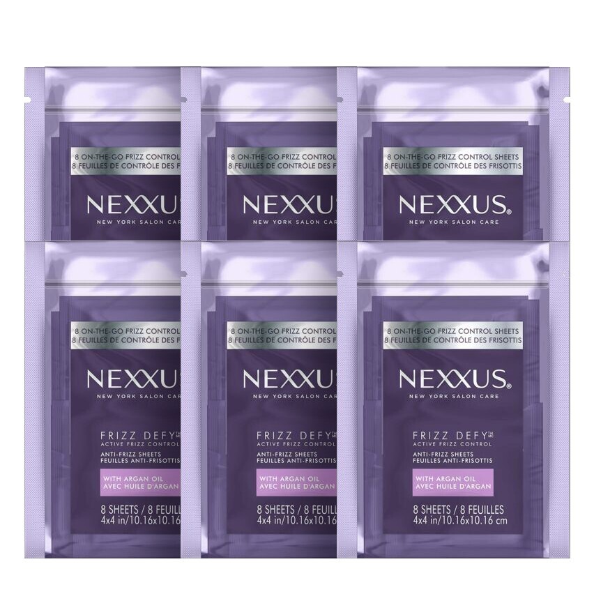 Nexxus Defy Anti-Frizz Sheets with Argan Oil, 6Pack , FREE SHIPPING | eBay