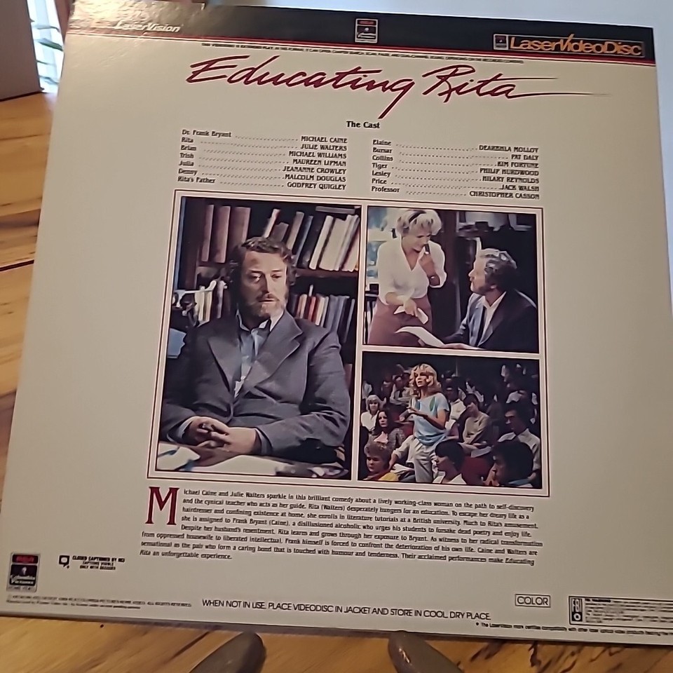 LASER VIDEO DISC 1983 EDUCATING RITA -MICHAEL CAINE & JULIE WALTERS | eBay