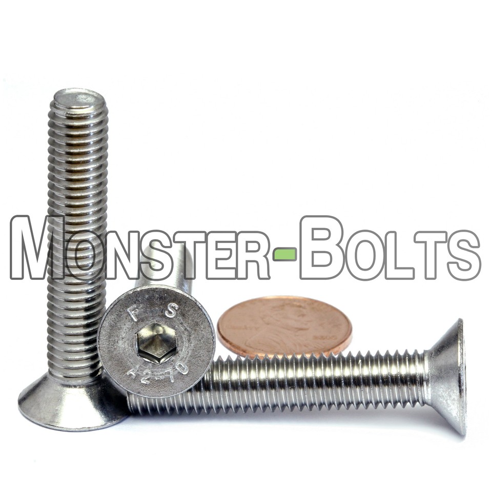 M8 Stainless Steel Flat Head Socket Cap Screws A2, Metric DIN 7991 1.25 ...