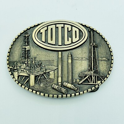 Vtg 1981 Totco Offshore Oil Ring Award Design Metals Belt Buckle | eBay