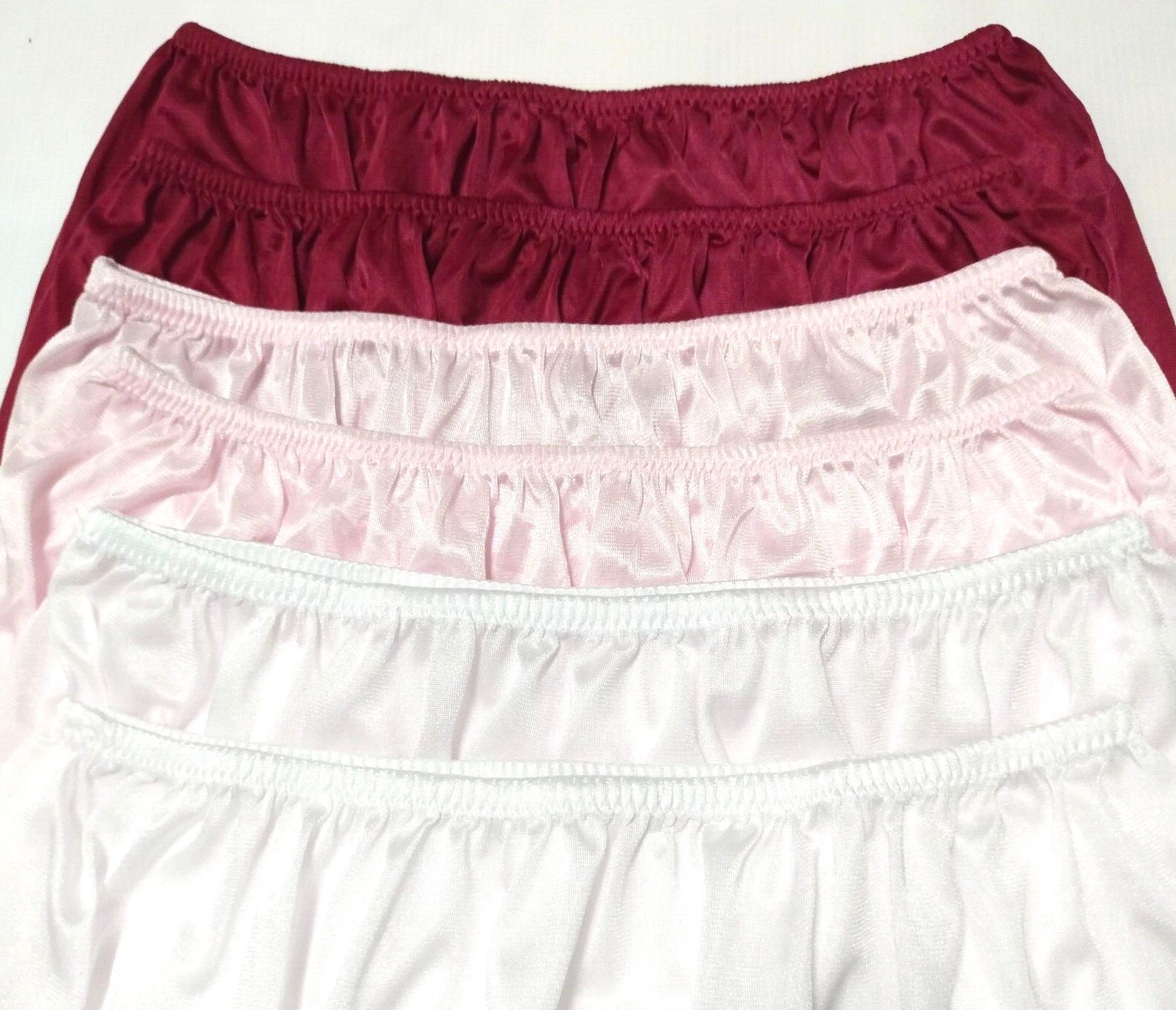 6 Nylon Panties/ Granny High Waisted/ Double Layer Gu… - Gem