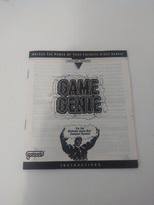 NES GALOOB Game Genie Video Enhancer Programming Manual Codebook - Book Only | eBay