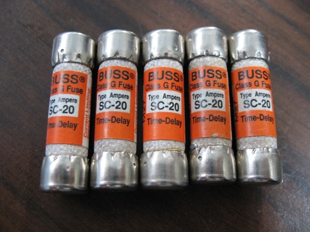 BUSS Sc-20 Fuse Class G Time Delay SC20 SC 20 Bussmann 3 Fuses for sale ...