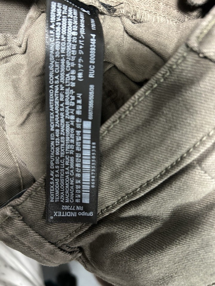 Zara Dark Green Jeans Pants (RN 77302) Size U.S. 30 Denim Wear | eBay