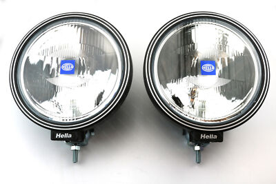 1 Pair HELLA Rallye 3000 Spot light/lamps 9" dia with Pattern Lens ...