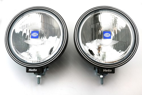 1 Pair HELLA Rallye 3000 Spot light/lamps 9" dia with Pattern Lens ...