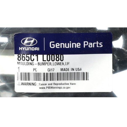 OEM NEW Hyundai 2020-2021 Sonata Lower Left Bumper Air Duct Cover 865C1 ...