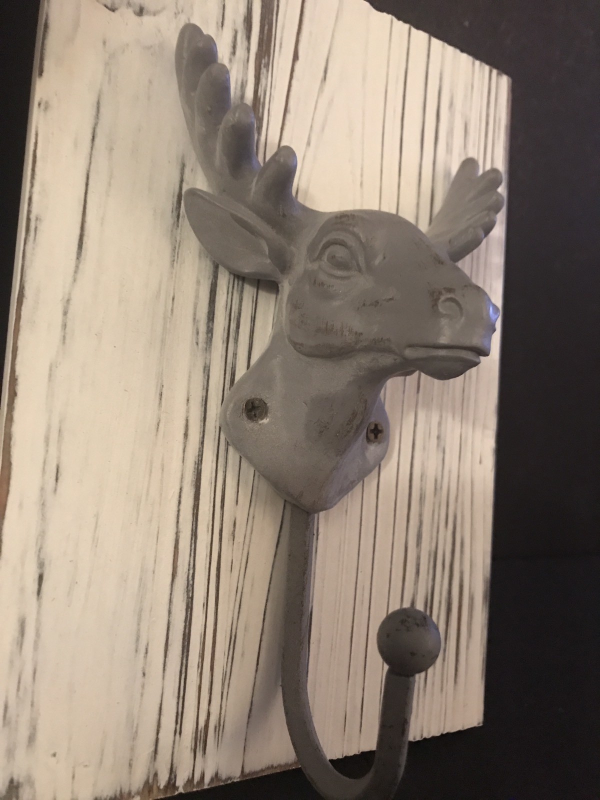 Melannco 1-Hook Wood & Cast Iron Moose Coat Rack, 8-Inch-by-5.5" Inch ...