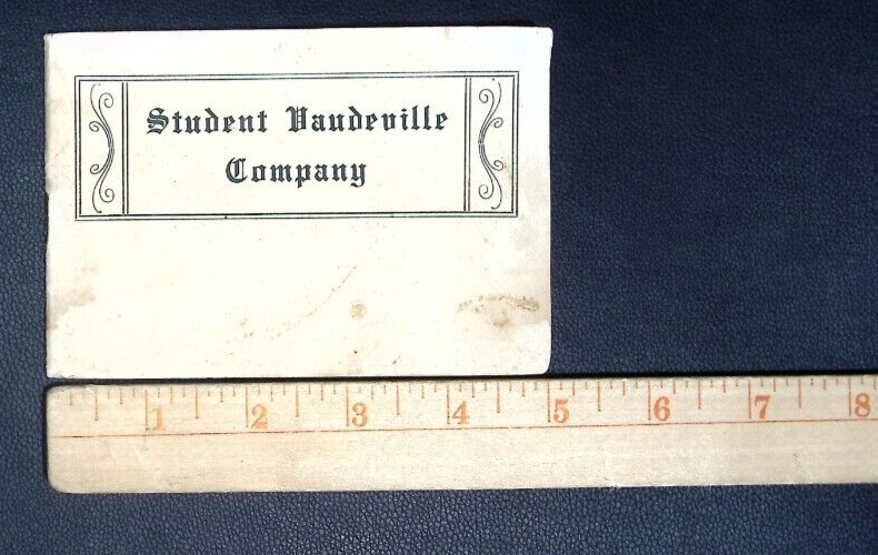 1900s Student Vaudeville Company Program, Hanover NH – Rare Theatre ...