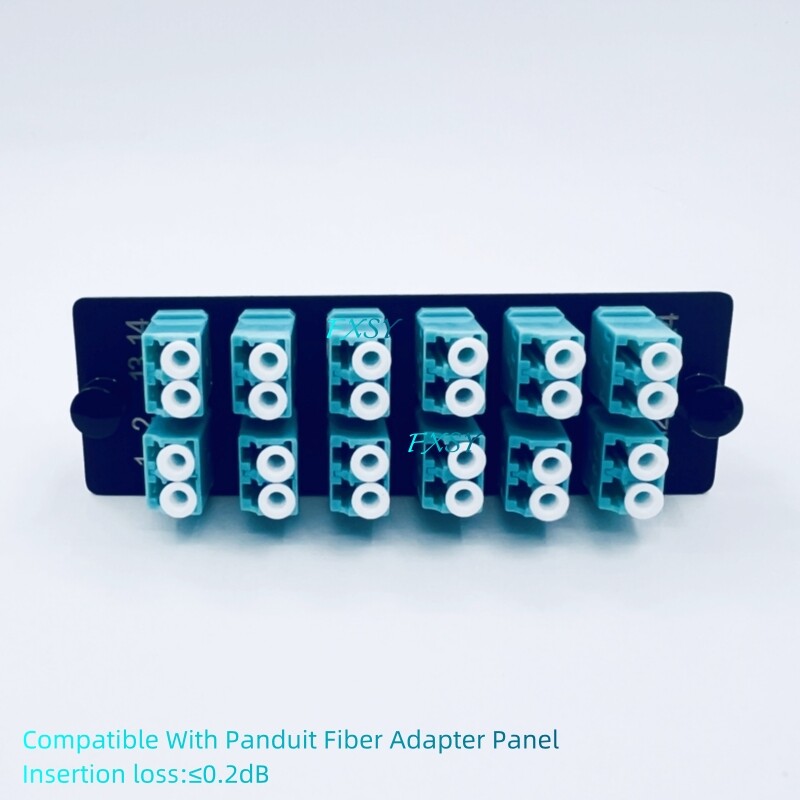 Fiber Optical Adapter Panel OM3 OM4 12 LC Duplex Compatible Panduit ...