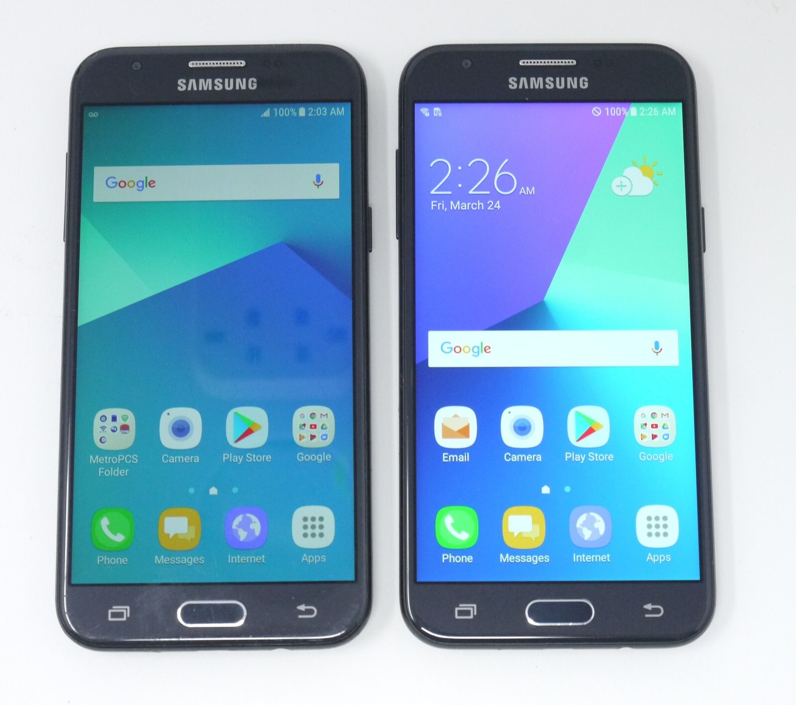 Lot of 2 Working Samsung Galaxy J3 Prime / Galaxy J3 5" 16GB ...