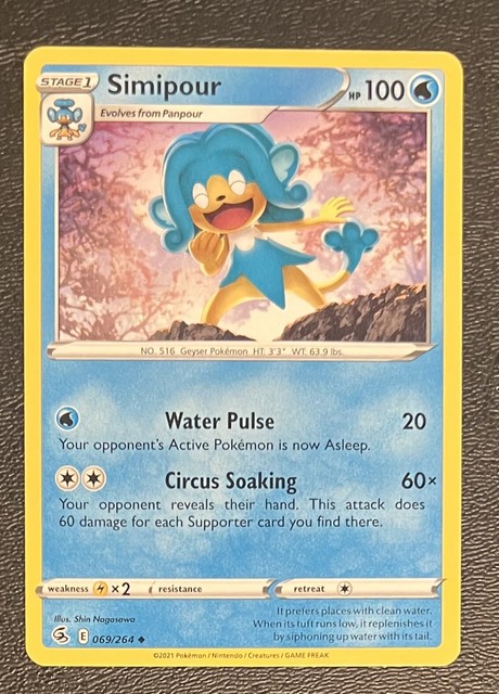 Pokémon TCG Simipour Fusion Strike 069/264 Regular Uncommon for sale ...