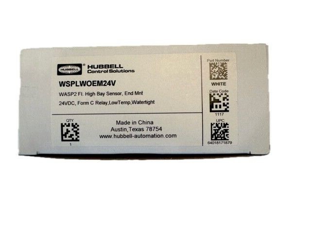 Hubbell WASP2 WSPLOEM24V End Mount High Bay Sensor 24VDC FORMC RELAY ...