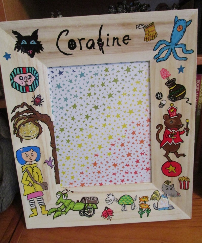 Coraline Fan Art Handmade One of a kind Painted 8x10 Photo Frame | eBay